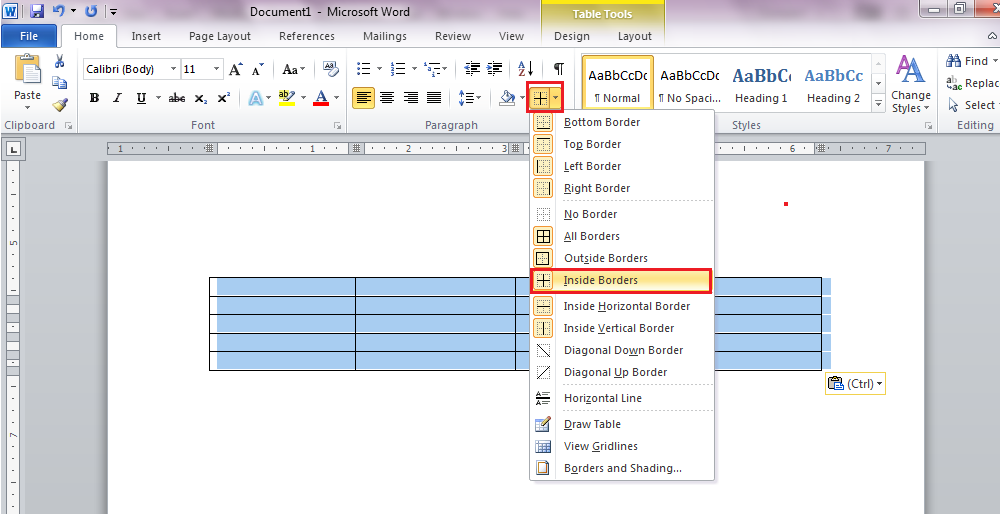 How to apply border and shading in table design – Computer Tips and ...