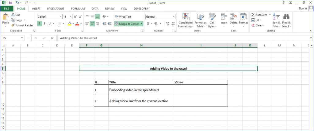 How to place video inside a spreadsheet – Computer Tips and Articles